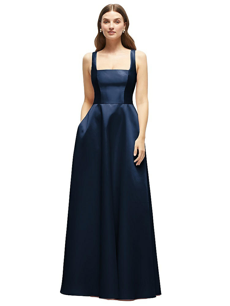 Dessy Collection Sleeveless Satin Gown In Midnight | ModeSens