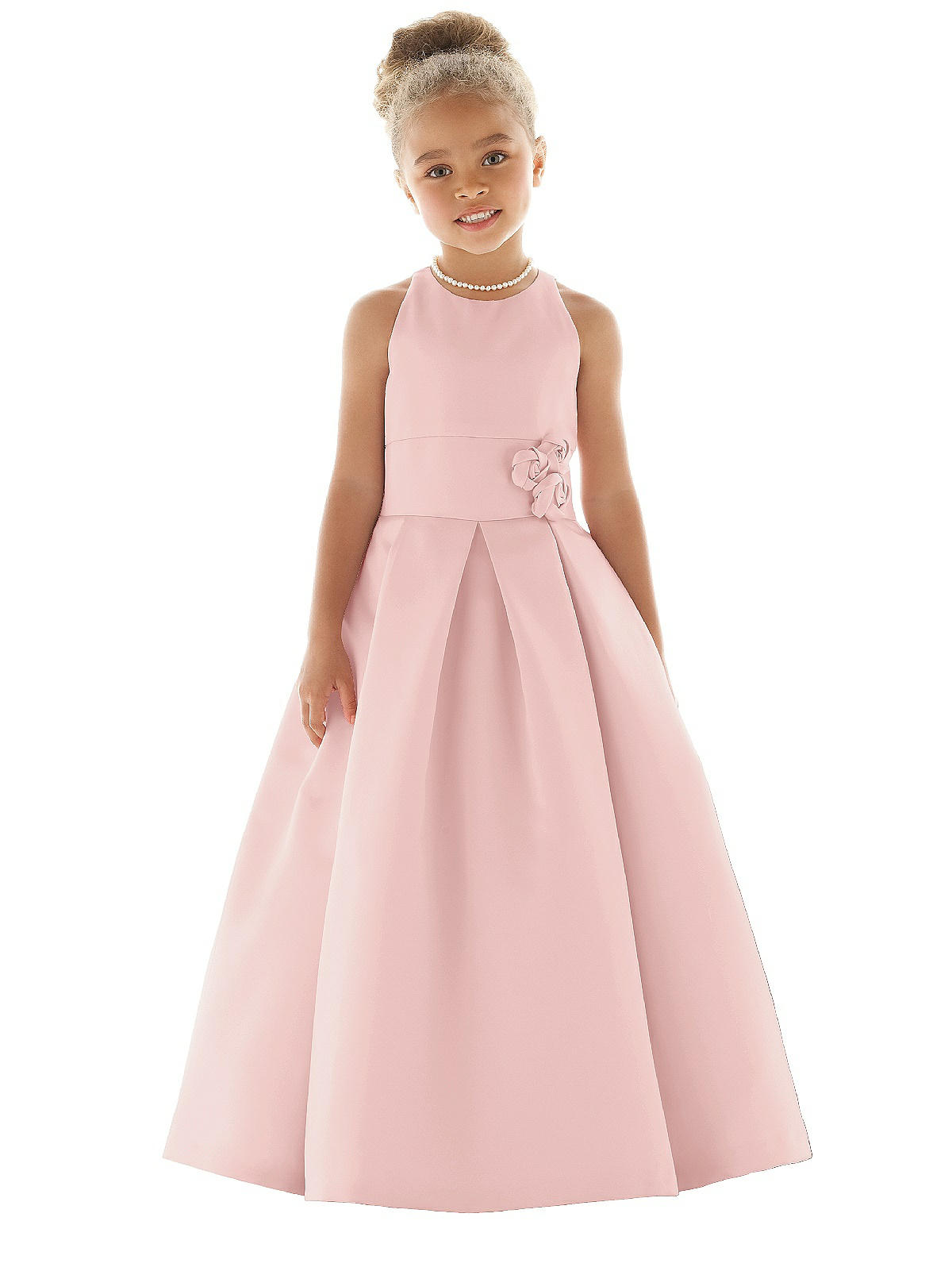 Flower Girl Dress Fl4022 In Rose - Pantone Rose Quartz | The Dessy Group