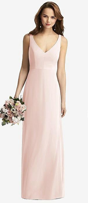 Blush Maxi Bridesmaid Dresses