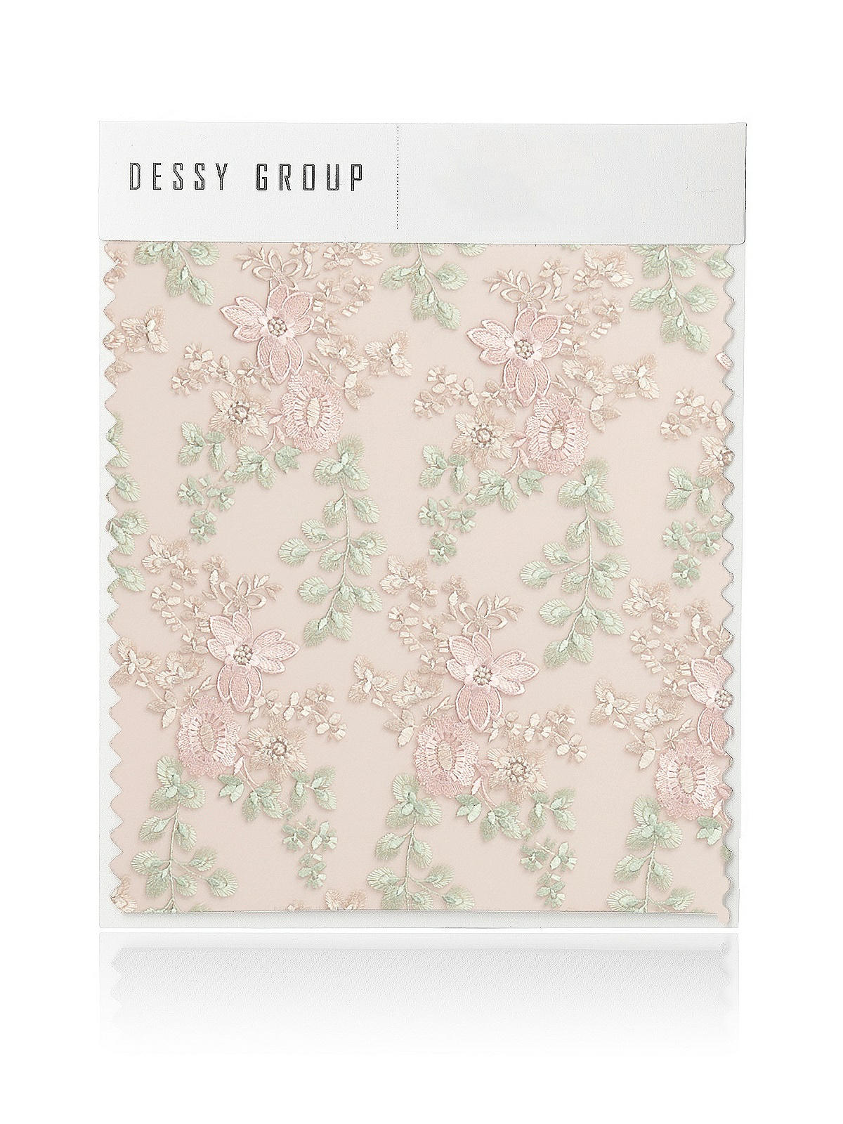 Ivy Fleur Embroidery Swatch In Blush | The Dessy Group