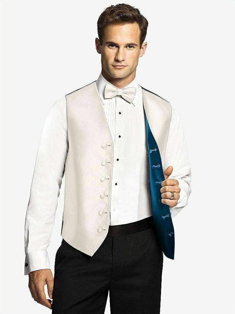 Reversible Tuxedo Vests By After Six In Ivory & Ocean Blue | The Dessy ...