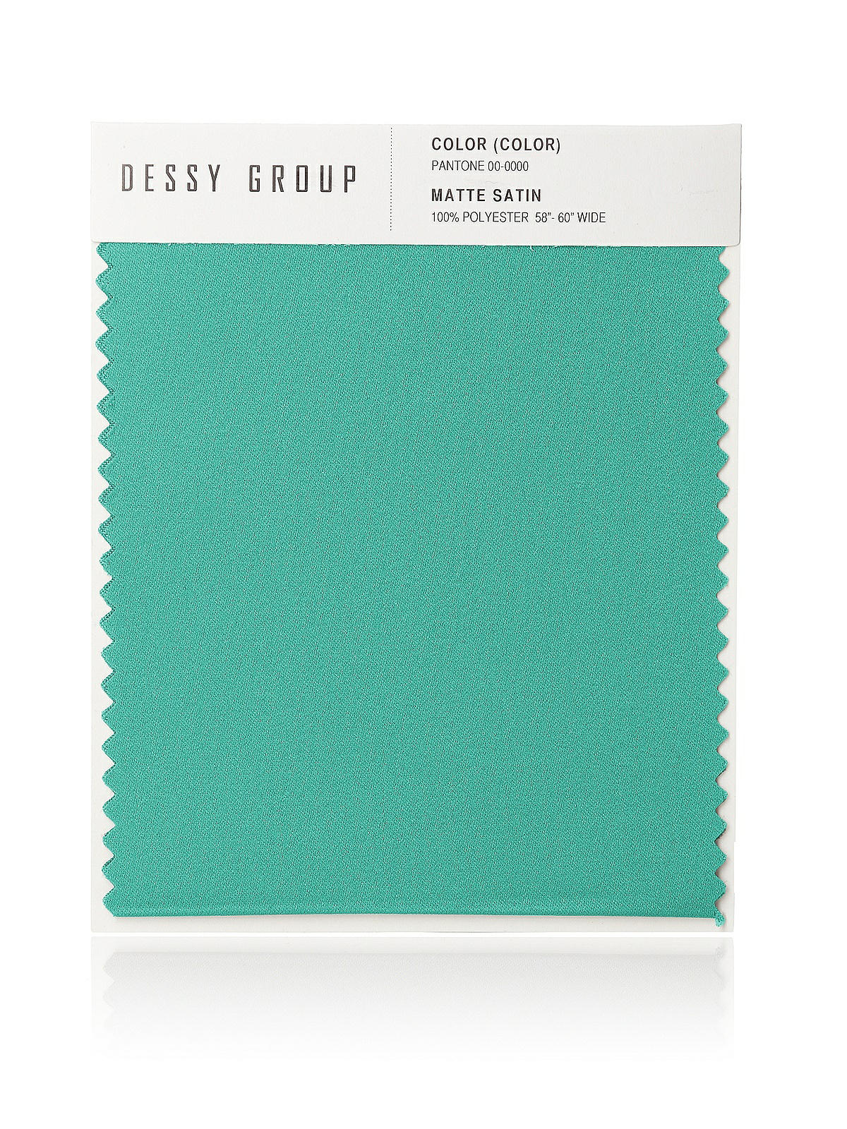Matte Satin Fabric Swatch In Pantone Turquoise | The Dessy Group