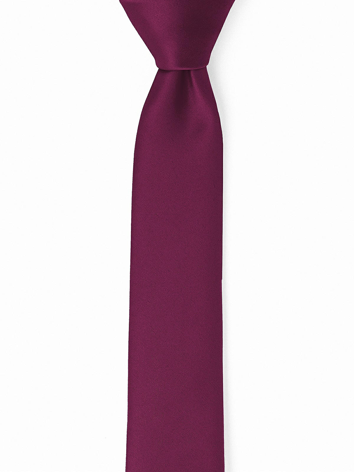 Matte Satin Narrow Ties By After Six In Ruby | The Dessy Group