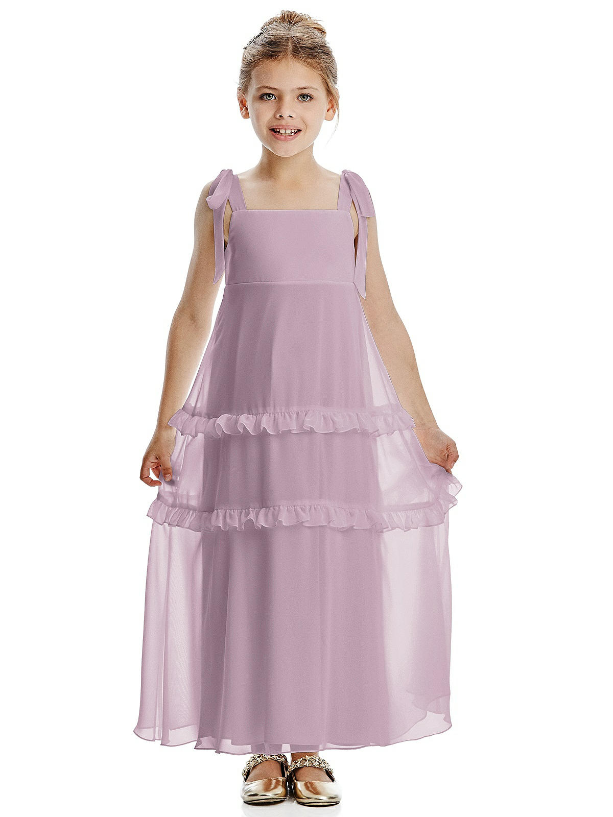 Flower Girl Dress Fl4071 In Suede Rose | The Dessy Group