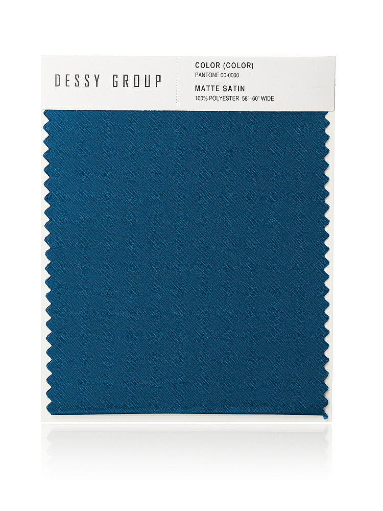 Matte Satin Fabric Swatch In Ocean Blue | The Dessy Group