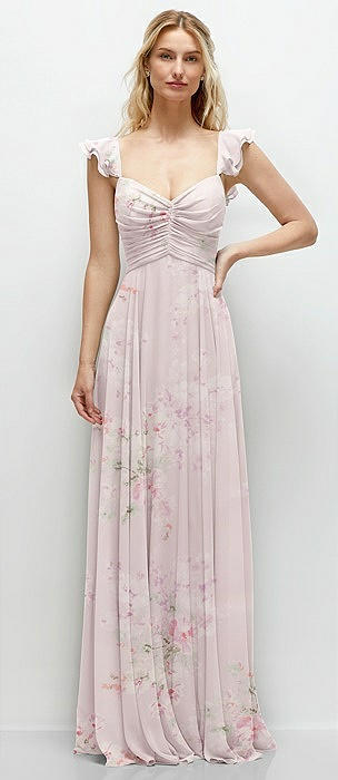 Watercolor Print Bridesmaid Dresses