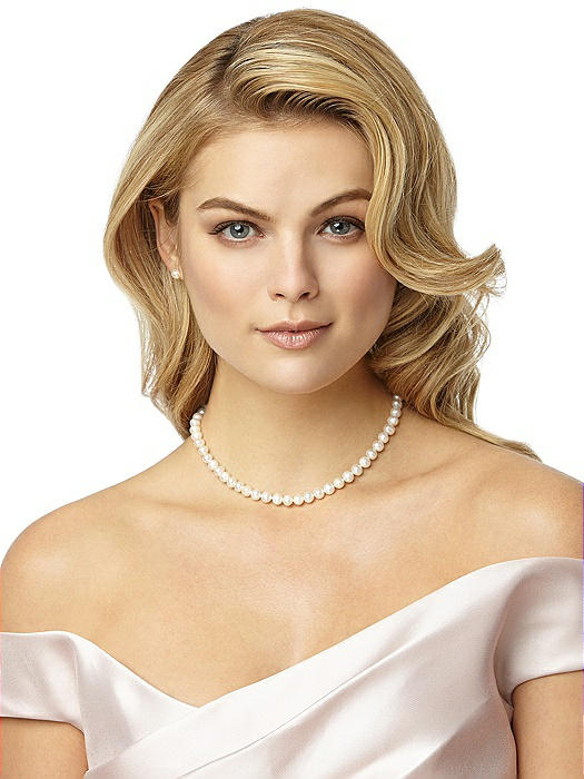 Freshwater Pearl Necklace 16 Inch In Natural The Dessy Group