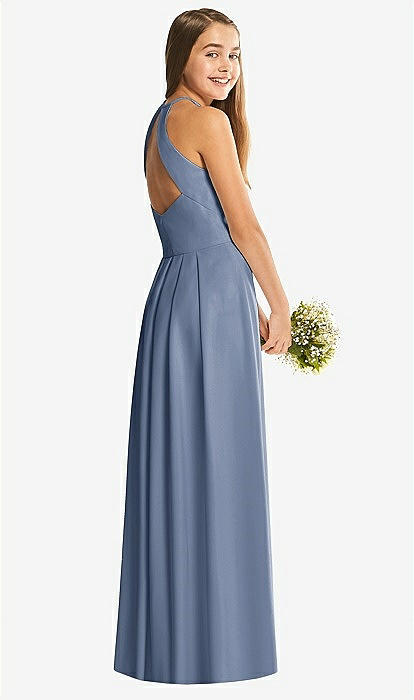 Social Junior Bridesmaid Style Jr547 In Larkspur Blue The Dessy Group