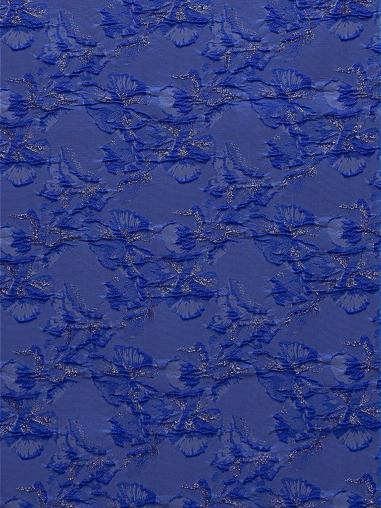 Cobalt Floral Metallic Jacquard Fabric By The Yard In Cobalt Jacquard ...