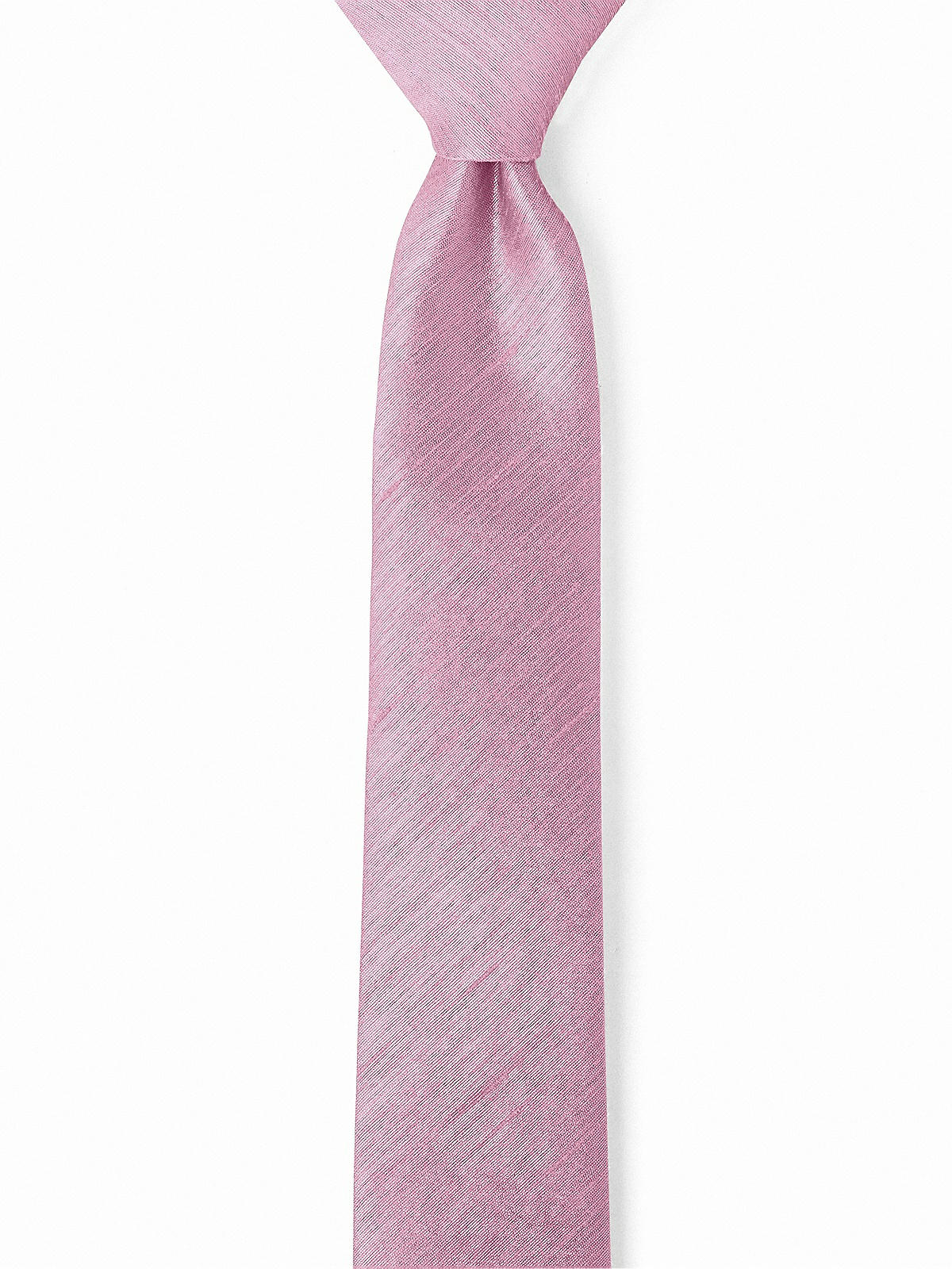 Dupioni Narrow Ties By After Six In Rosebud | The Dessy Group