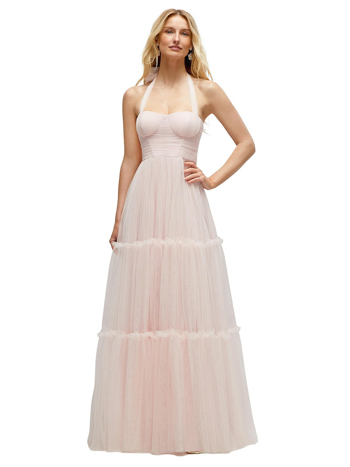 Bustier-style Neu Tulle Tiered Maxi Bridesmaid Dress With Convertible ...
