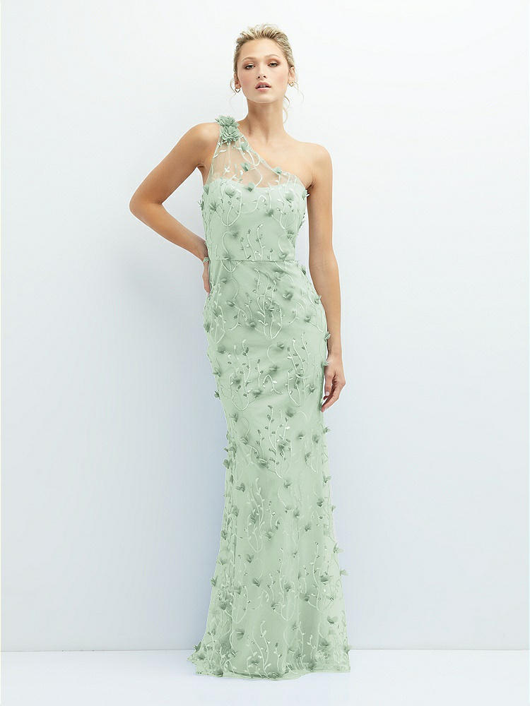 Strapless 3d Floral Embroidered Bridesmaid Dress With Tiered Strapless 3d Floral Embroidered Bridesmaid Dress With Tiered