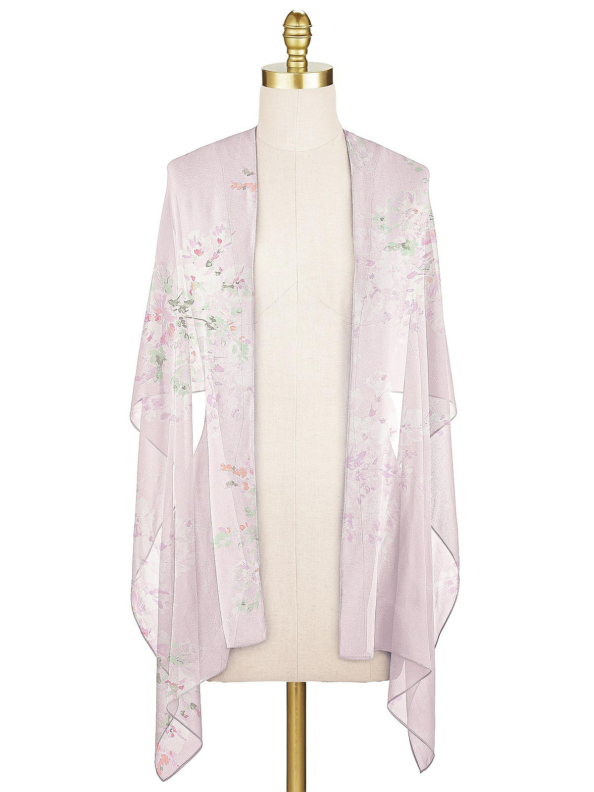 Lux Chiffon Stole In Watercolor Print | The Dessy Group