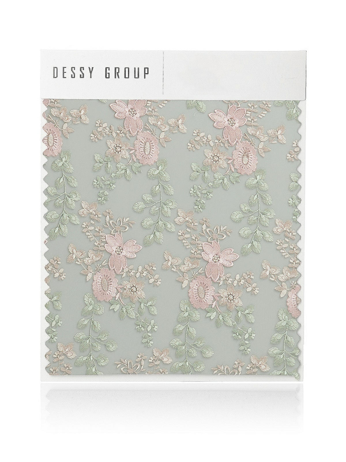 Ivy Fleur Embroidery Swatch In Willow Green | The Dessy Group